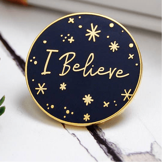 I Believe Enamel Pin - Embrace the Magic of Belief – Mac and Lilly