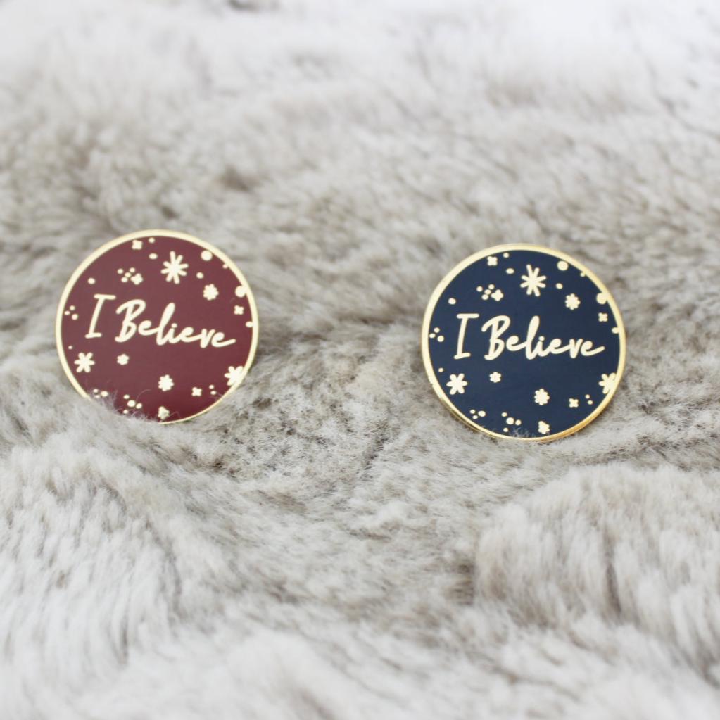 I Believe Enamel Pin - Embrace the Magic of Belief – Mac and Lilly