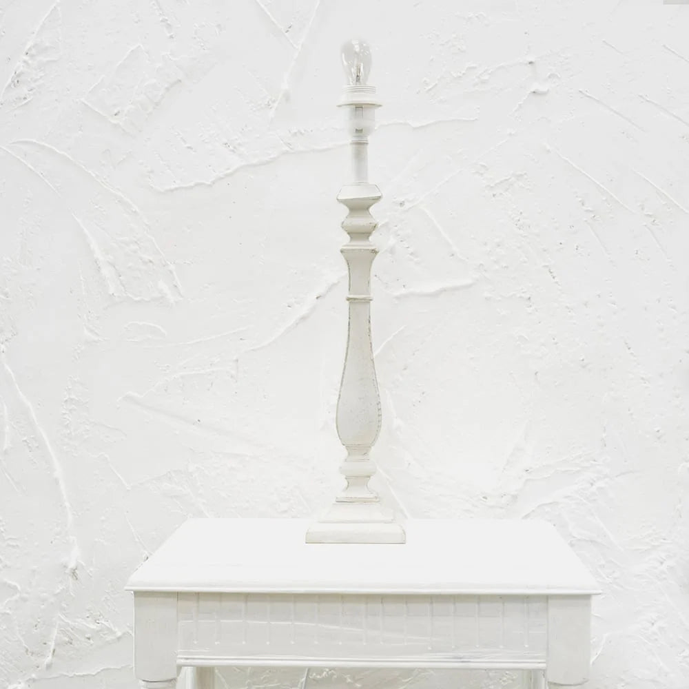 Antique White Lamp Base – Elegant Simplicity in a Timeless Finish – Mac ...